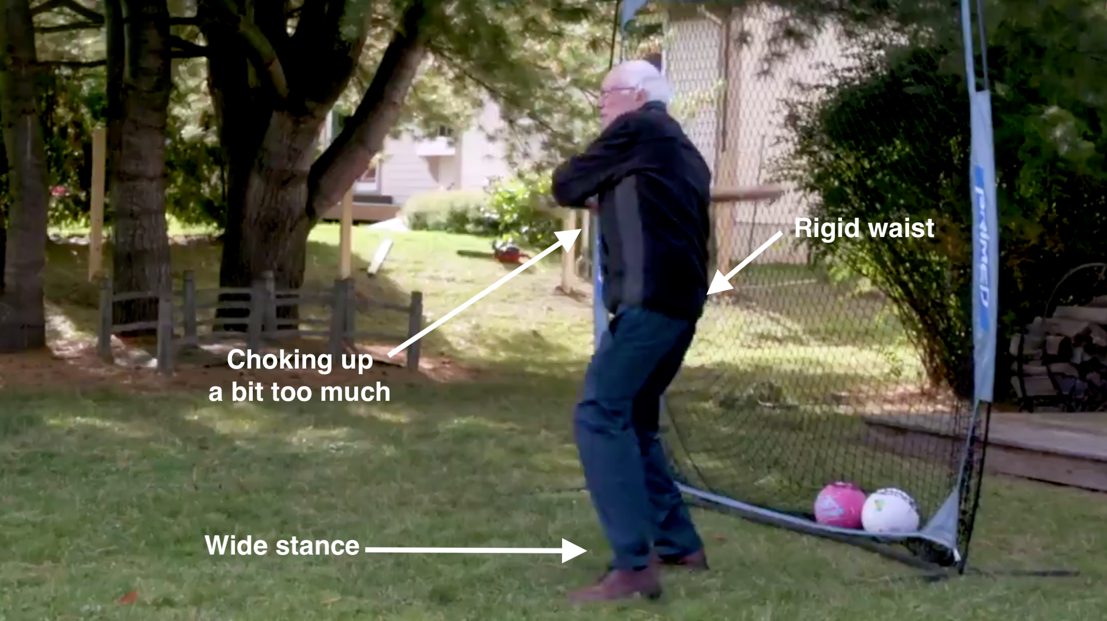 Bernie Sanders Swings a Baseball Bat Like a Man Half His Age