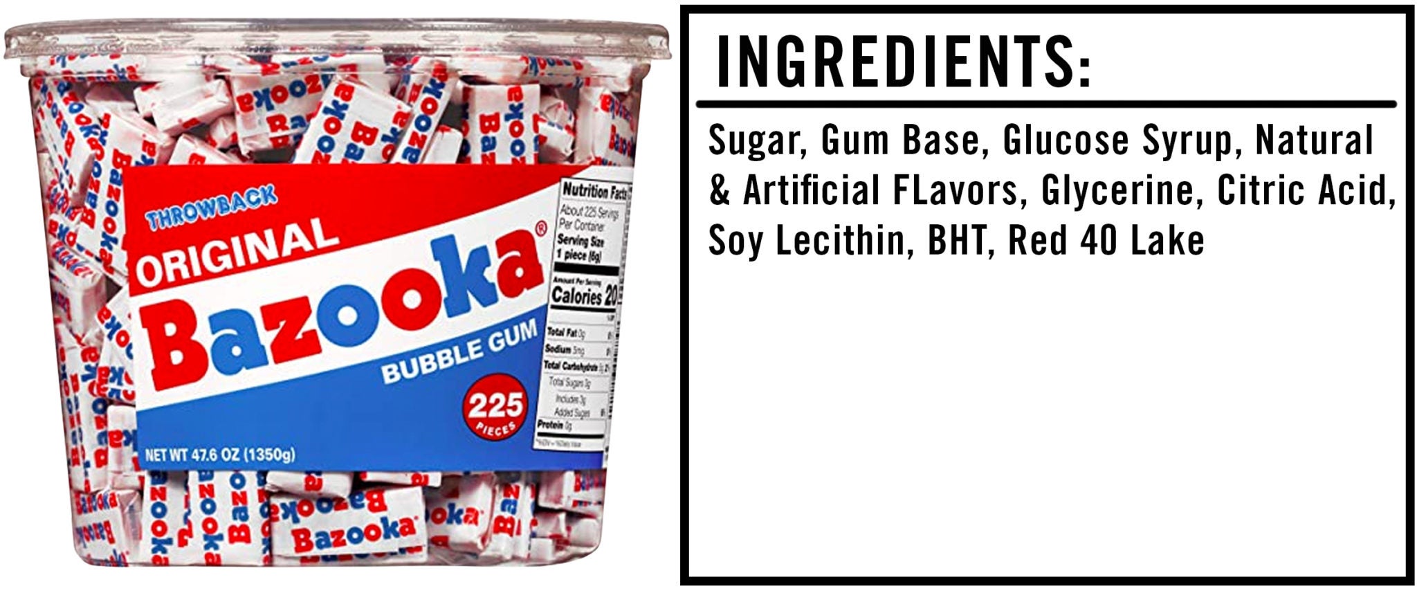 An Easy-to-Chew Look at the Bazooka Bubble Gum Ingredients