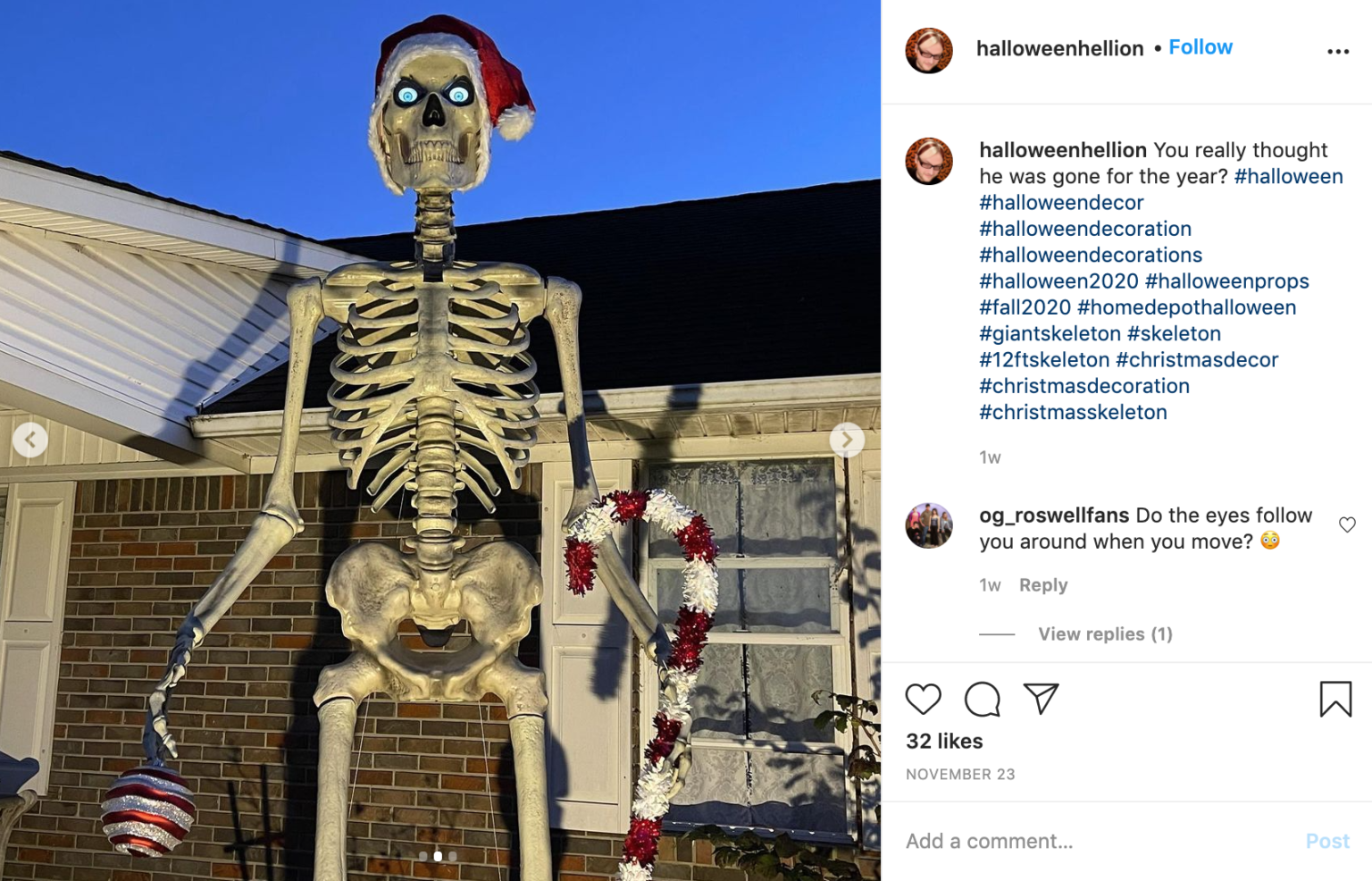 Home Depot 12-Foot Skeleton Is Now a Christmas Miracle