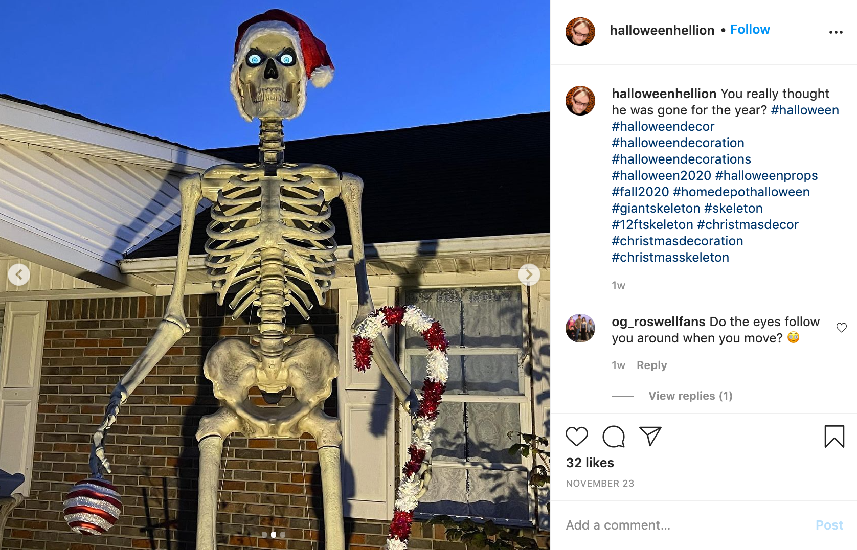 Home Depot 12-Foot Skeleton Is Now a Christmas Miracle