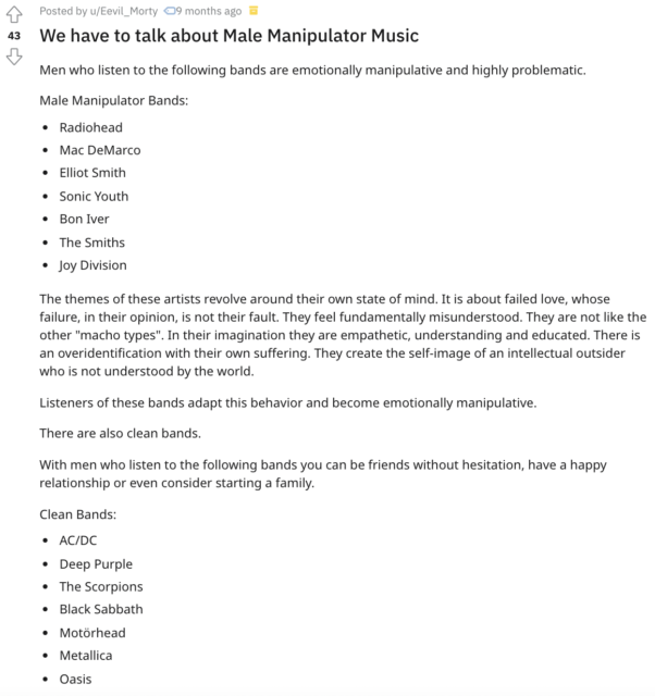 ‘Male Manipulator Music’ Was Supposed to Be a Joke