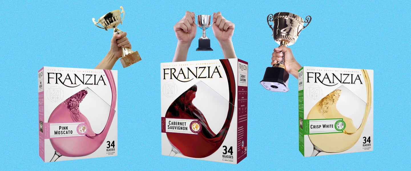 Franzia Box Wine Logo Franzia Sunset Blush Rose Box (5 L) | Delivery