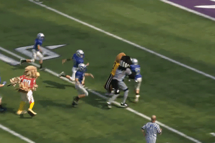 Little Kids and Big Adults Getting Blasted by Mascots