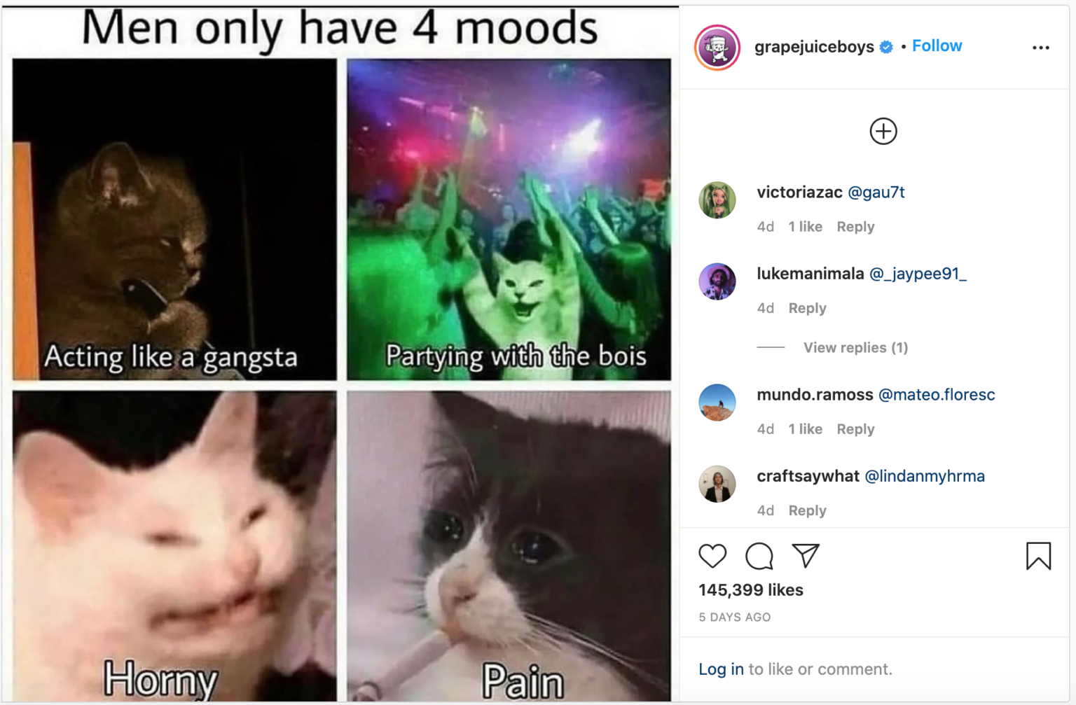 The ‘Men Only Have Four Moods’ Meme Has Unlimited Emotional Range