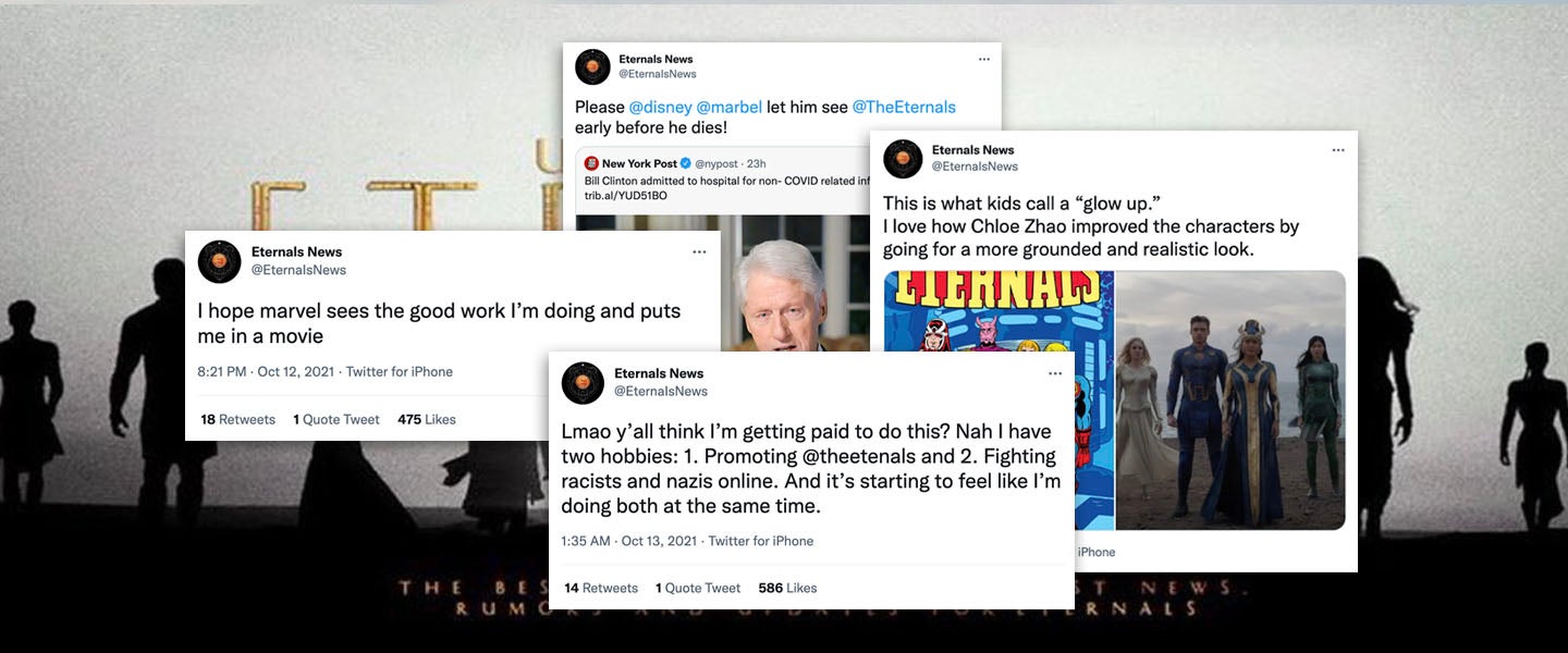 The Twitter Account ‘Eternals News’ Brilliantly Skewers the Posting Style of the Marvel Stan