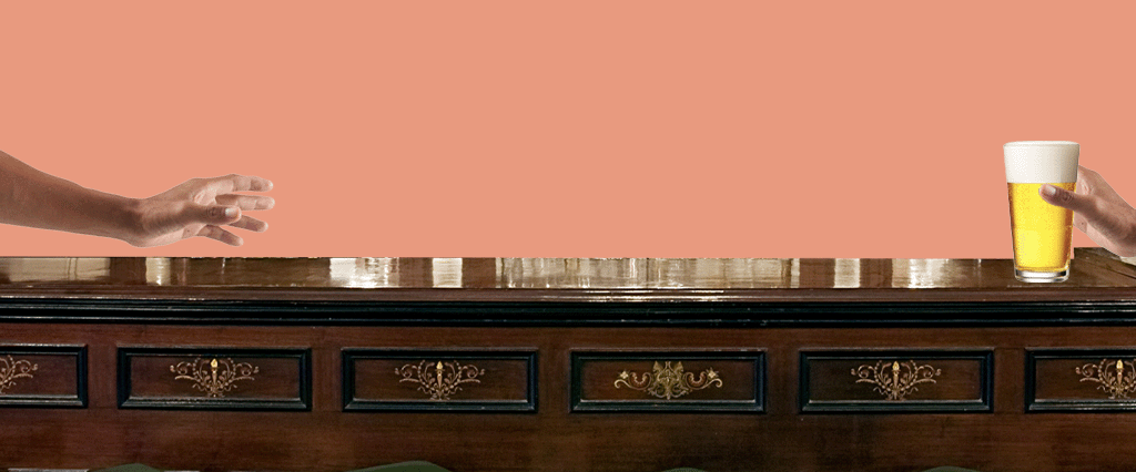 How Easy Is It to Slide a Drink Down the Length of a Bar?